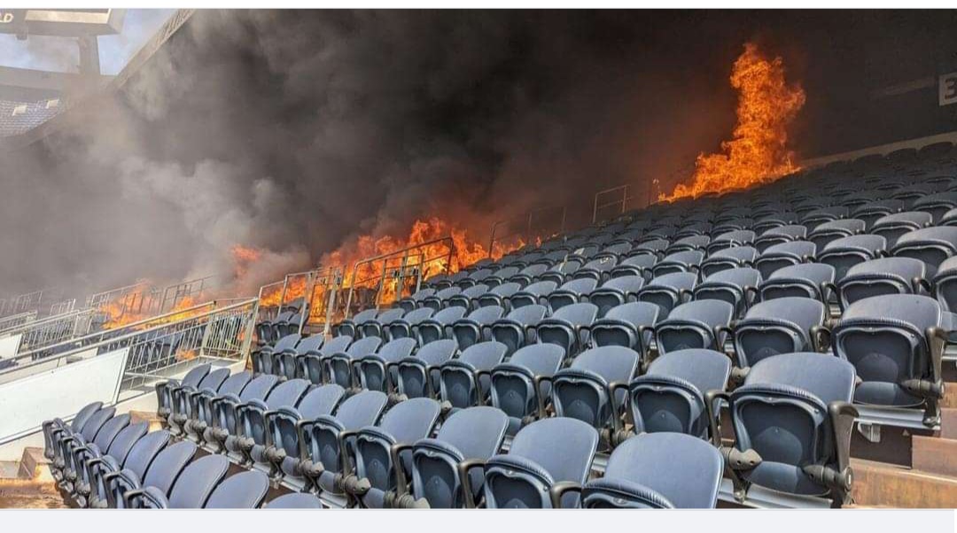 Shocking Fire Outbreak: Kentucky Stadium Reduced to Ashes...