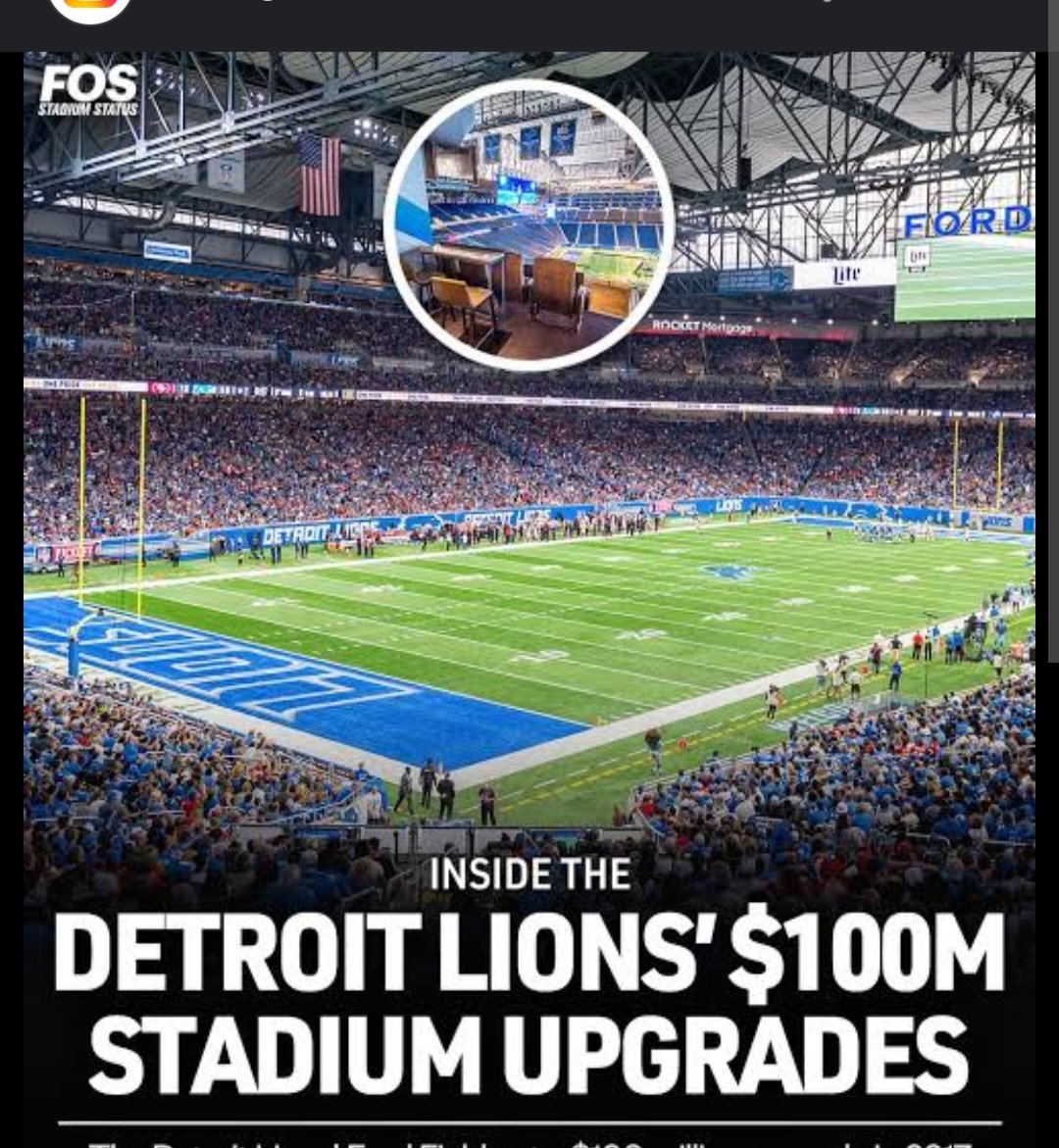 Detroit Lions Announce $100 Million Stadium Redevelopment...